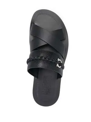 FERRAGAMO Gancini-embellished Leather Sandals