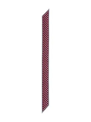 Miu Miu Polka Dot-print Twill Scarf - Red