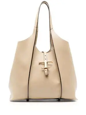 TOD'S Medium Leather Tote - Neutrals