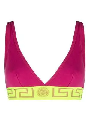 Versace Greca-print Bra - Pink