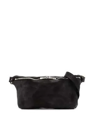 Guidi Full-grain Leather Messenger Bag - Black