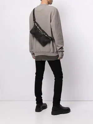 Guidi Full-grain Leather Messenger Bag - Black