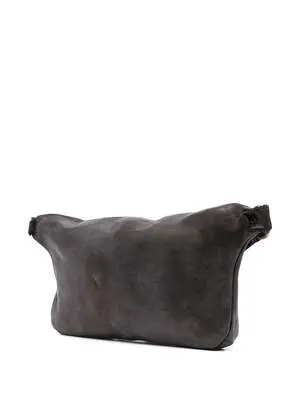 Guidi Full-grain Leather Messenger Bag - Black
