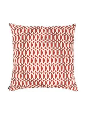 FORNASETTI Graphic Print Cotton Cushion - White
