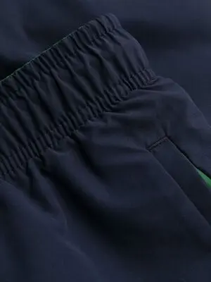 Lacoste Logo-patch Drawstring Swim Shorts - Blue