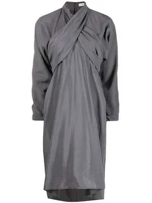 LEMAIRE Silk-blend Wrap-around Midi Dress