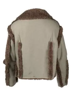Eckhaus Latta Fleece-trim Sherpa Jacket