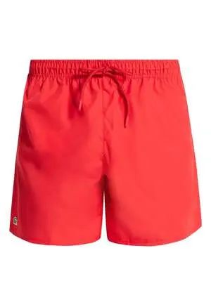 Lacoste Embroidered-logo Swim Shorts - Red