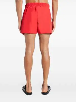 Lacoste Embroidered-logo Swim Shorts - Red