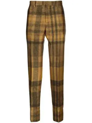 Moschino Check Pattern Tapered Trousers