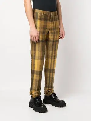 Moschino Check Pattern Tapered Trousers