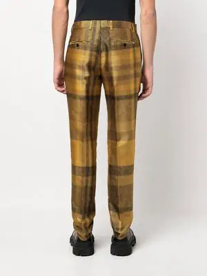 Moschino Check Pattern Tapered Trousers