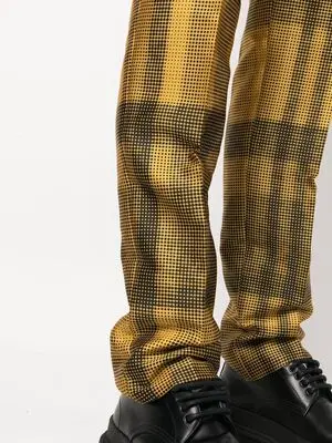 Moschino Check Pattern Tapered Trousers