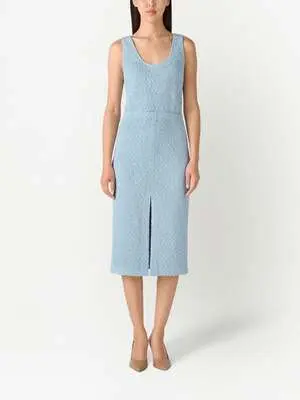 St. John Tweed Dress - Blue