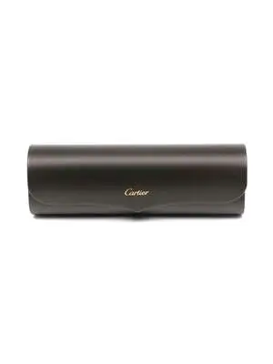 Cartier Tinted Geometric-frame Sunglasses - Gold