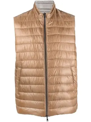 Herno Reversible Padded Down Gilet - Brown