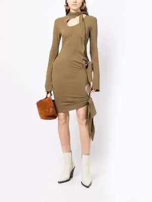 PETAR PETROV Cut-out Mini Dress - Brown