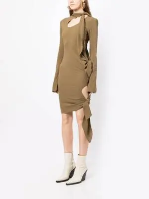 PETAR PETROV Cut-out Mini Dress - Brown