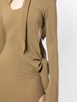 PETAR PETROV Cut-out Mini Dress - Brown
