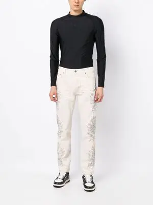 Palm Angels Gem Embellished Slim-cut Jeans