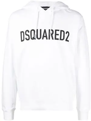 Dsquared2 Logo-print Cotton Hoodie - White