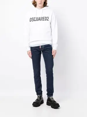 Dsquared2 Logo-print Cotton Hoodie - White