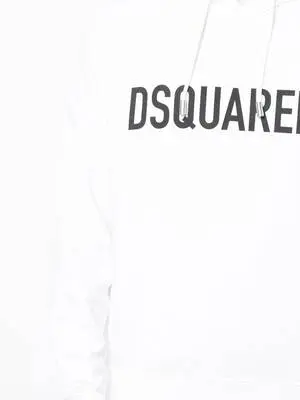Dsquared2 Logo-print Cotton Hoodie - White