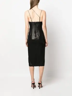 NENSI DOJAKA Asymmetric-neck Midi Dress