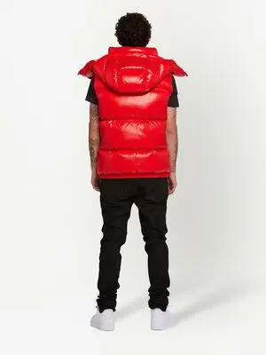 PURPLE BRAND Logo Patch Puffer Vest