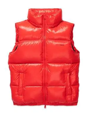 PURPLE BRAND Logo Patch Puffer Vest