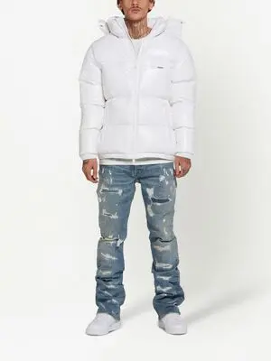 PURPLE BRAND Logo-print Puffer Jacket