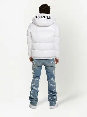 PURPLE BRAND Logo-print Puffer Jacket