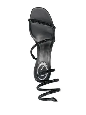 Rene Caovilla Cleo Leather Sandals - Black