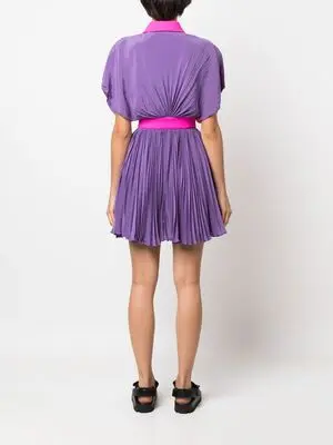 Roberto Cavalli Colour-block Pleated Dress