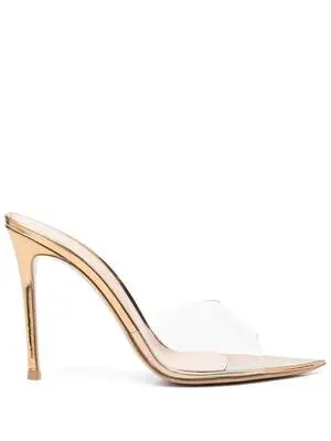 GIANVITO ROSSI Elle 105mm Transparent Sandals - Neutrals