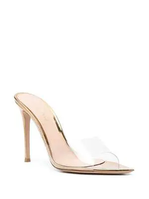 GIANVITO ROSSI Elle 105mm Transparent Sandals - Neutrals