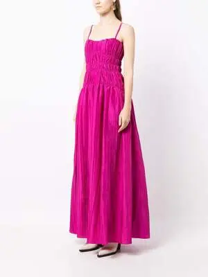 Simkhai Shirred-panel Maxi Dress