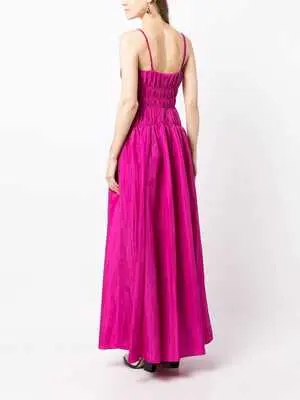 Simkhai Shirred-panel Maxi Dress