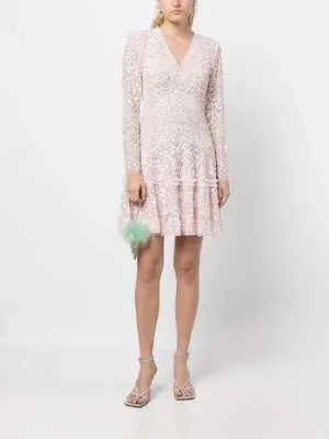 NEEDLE & THREAD Sequinned Skater Dress