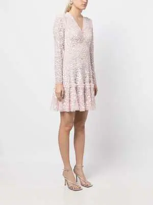 NEEDLE & THREAD Sequinned Skater Dress