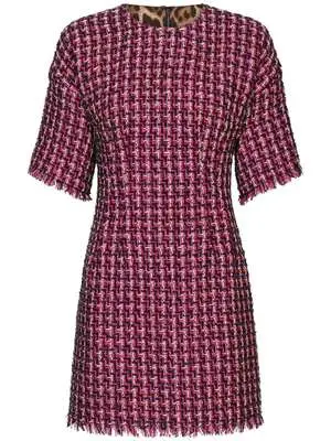 Dolce & Gabbana Tweed Minidress - Pink