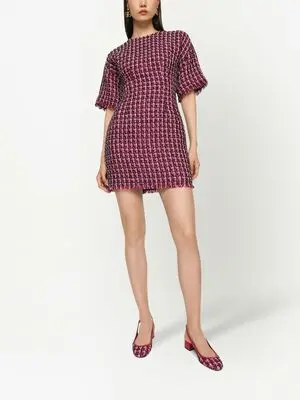 Dolce & Gabbana Tweed Minidress - Pink