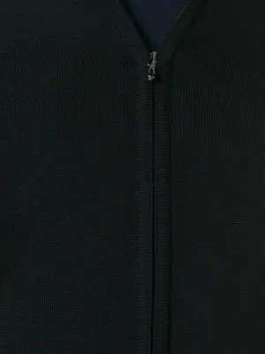 John Smedley High Neck Zipped Cardigan - Black