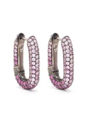 SELIM MOUZANNAR Link Sapphire Earrings - Silver