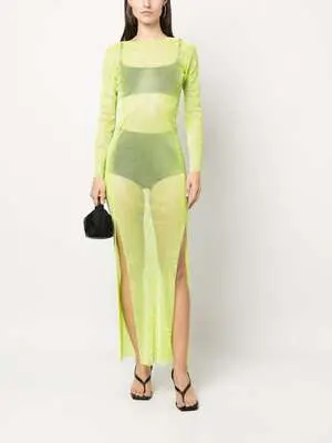 SANTA BRANDS Semi-sheer Maxi Dress - Green