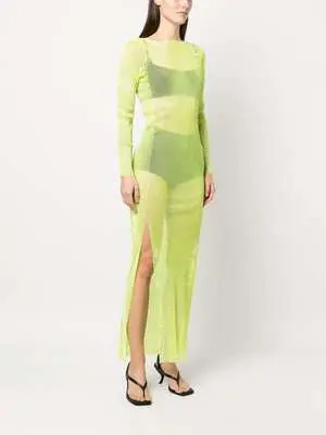 SANTA BRANDS Semi-sheer Maxi Dress - Green
