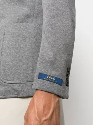 Polo Ralph Lauren Single-breasted Cotton-blend Blazer - Grey
