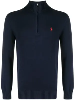 Polo Ralph Lauren Cotton Quarter-zip Sweatshirt - Blue