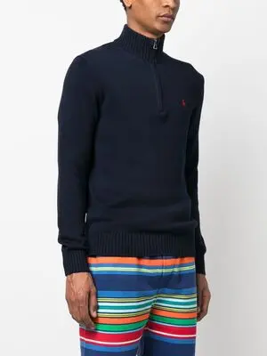 Polo Ralph Lauren Cotton Quarter-zip Sweatshirt - Blue
