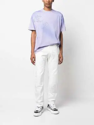 OBJECTS IV LIFE Graphic-print Faded T-shirt - Purple